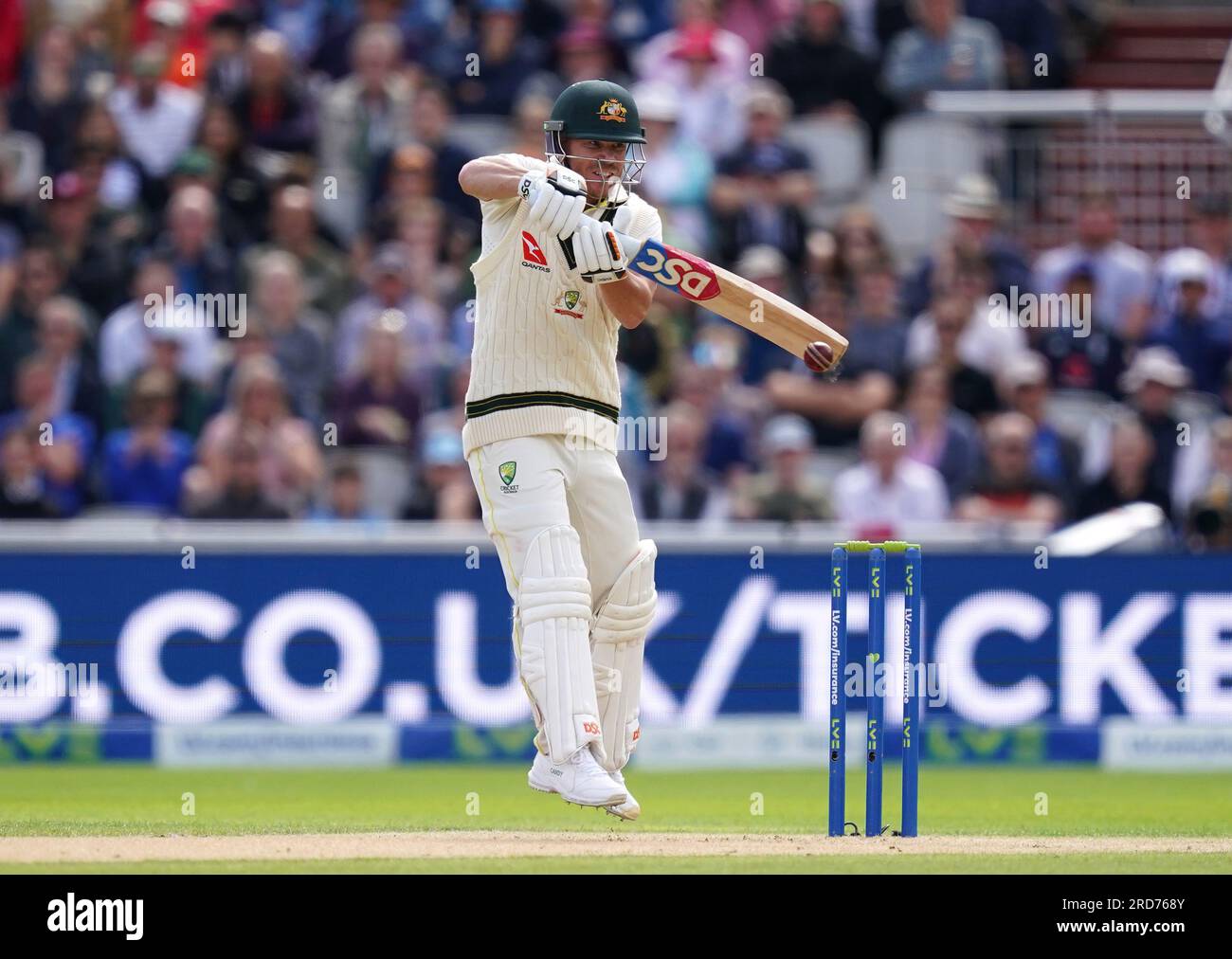 Australia's David Warner in action on day one of the fourth LV ...