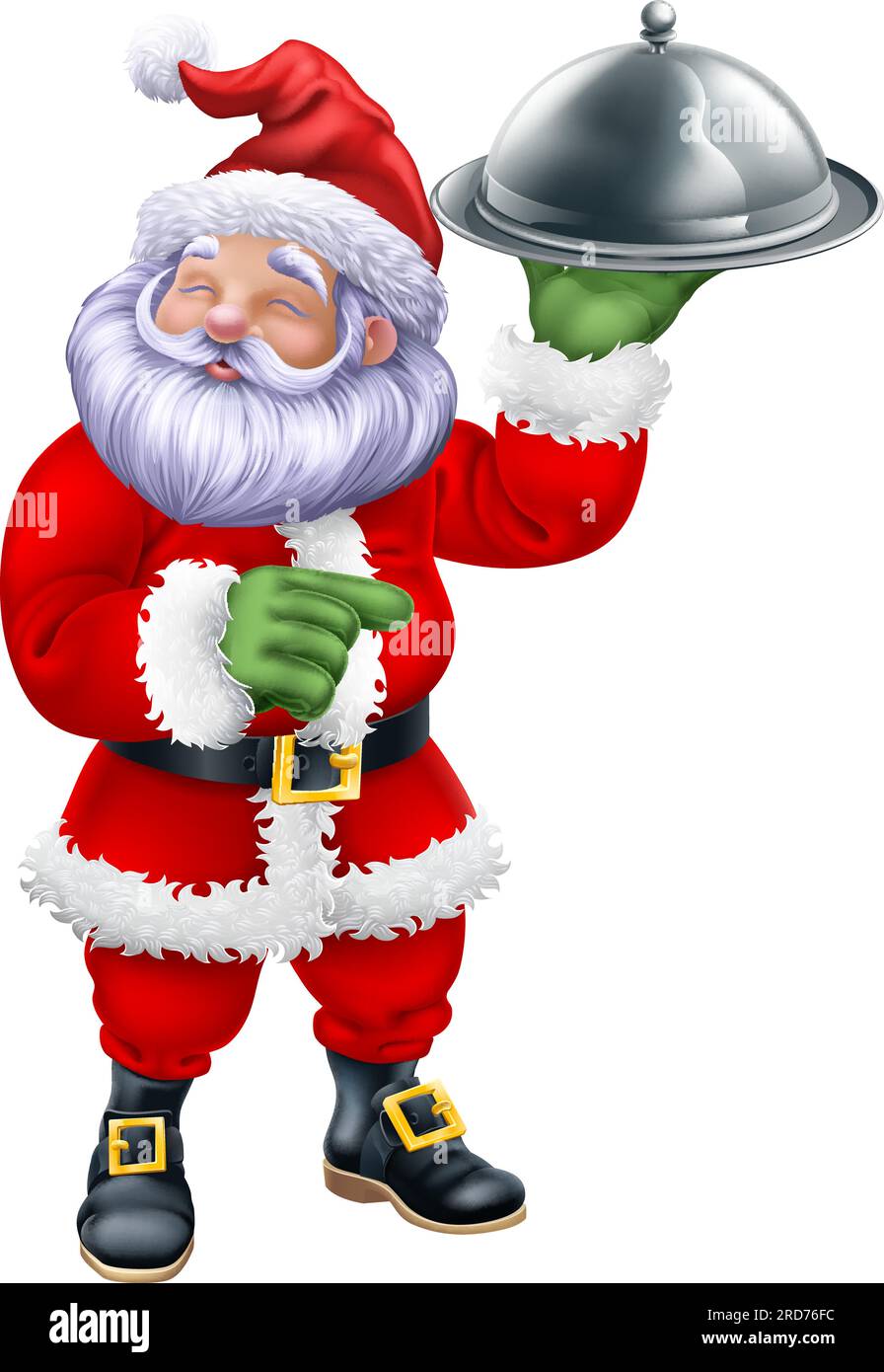 Christmas Santa Claus Father Christmas Food Chef Stock Vector Image ...