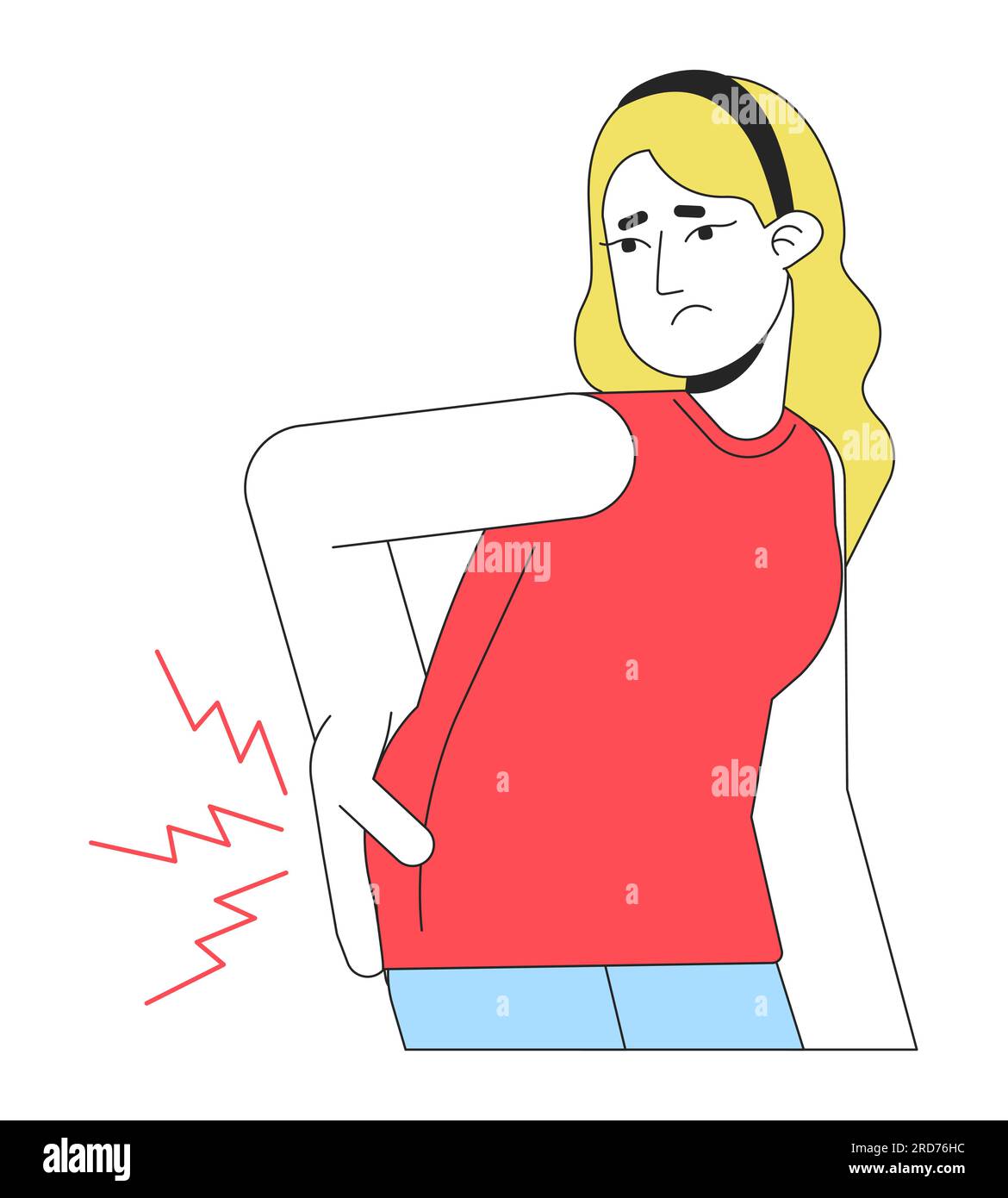 Woman with backache Stock Vector Images - Alamy
