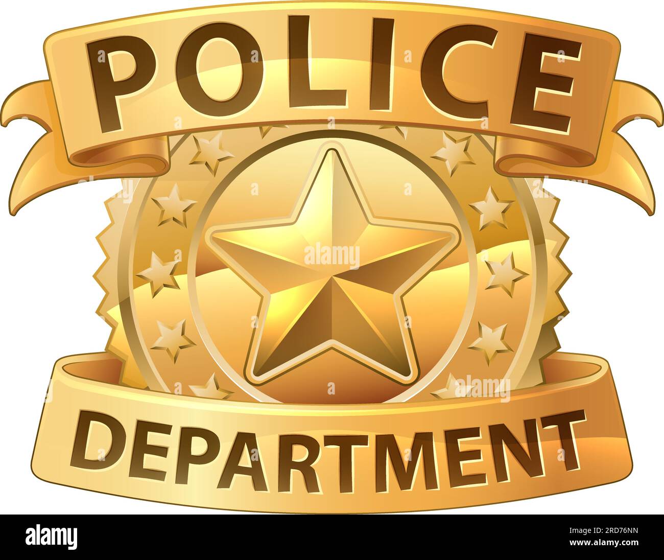 Police Badge Shield Star Sheriff Cop Crest Symbol Stock Vector Image ...