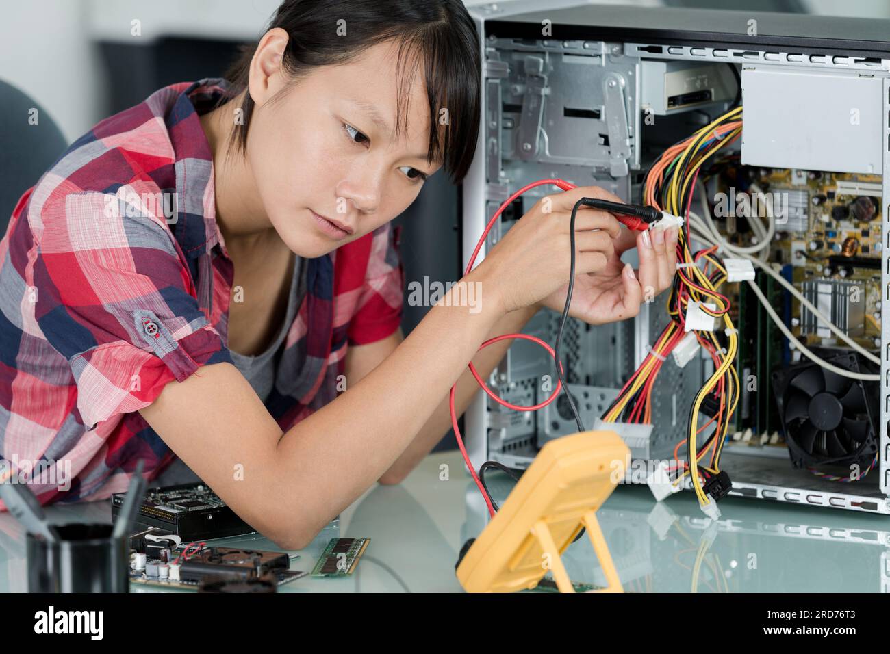 checking pc power supply Stock Photo - Alamy