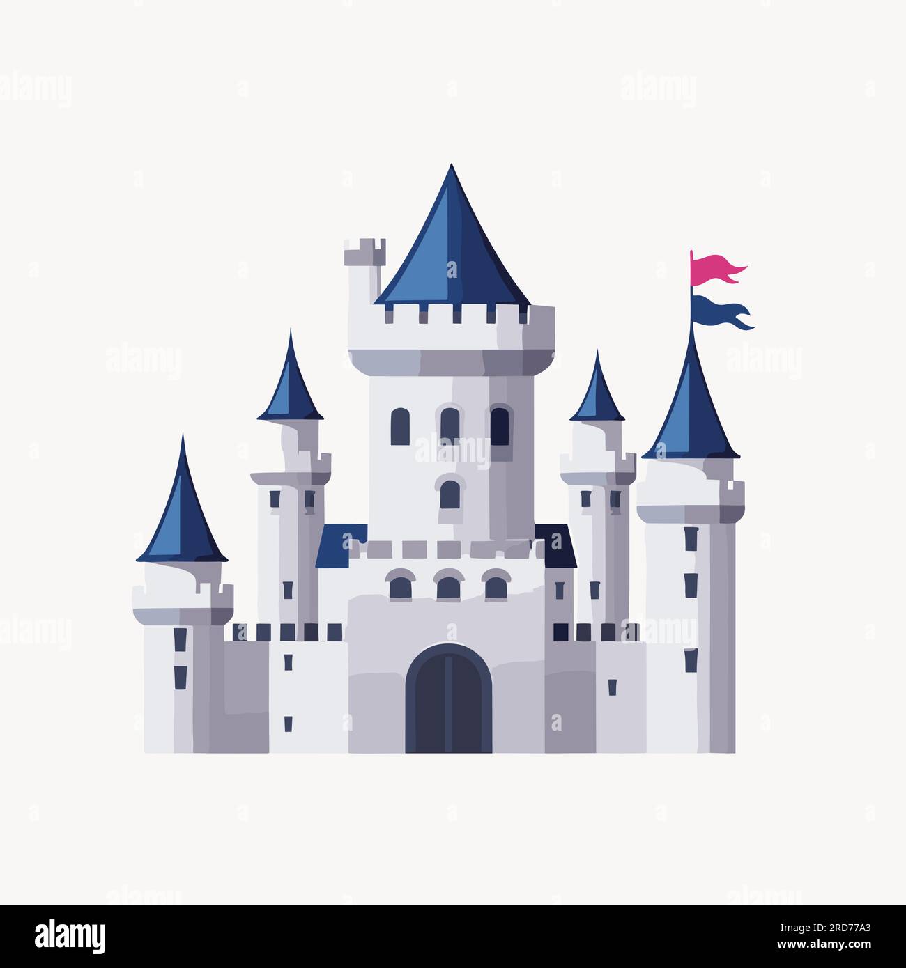 castle set vector flat minimalistic isolated Stock Vector Image & Art ...