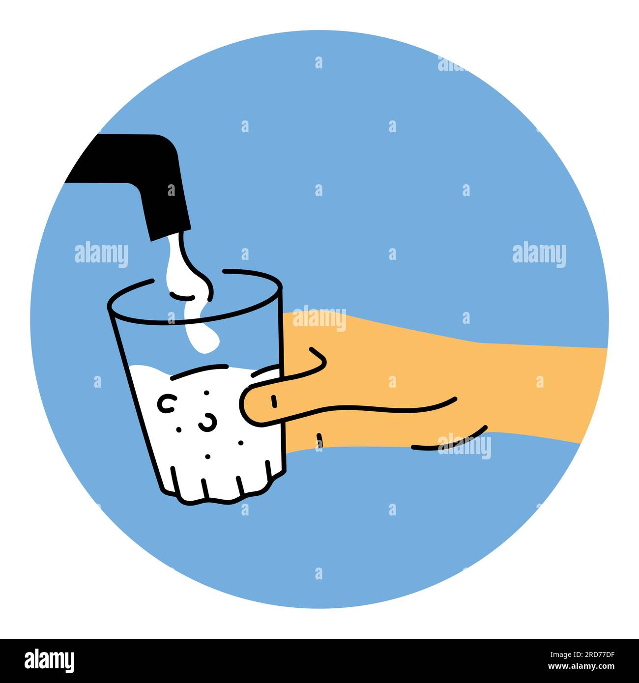 Hand under tap Stock Vector Images - Alamy