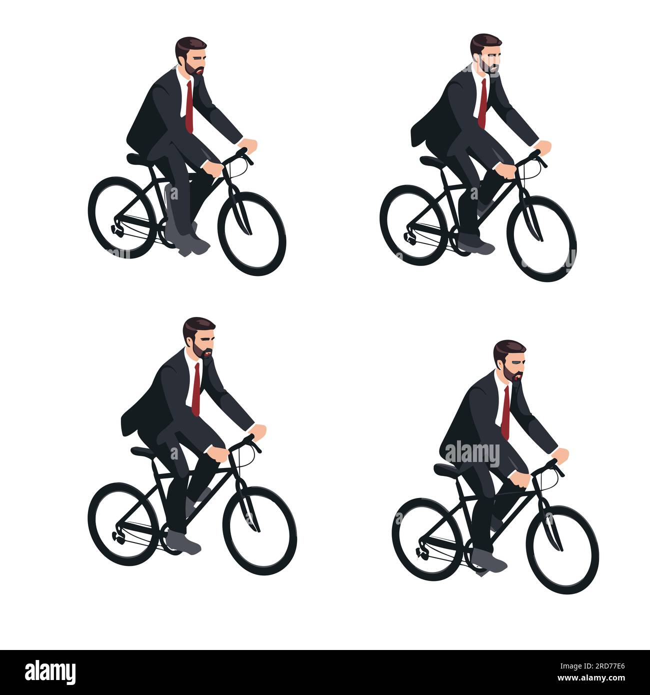 Adult man riding bicycle Stock Vector Images - Alamy