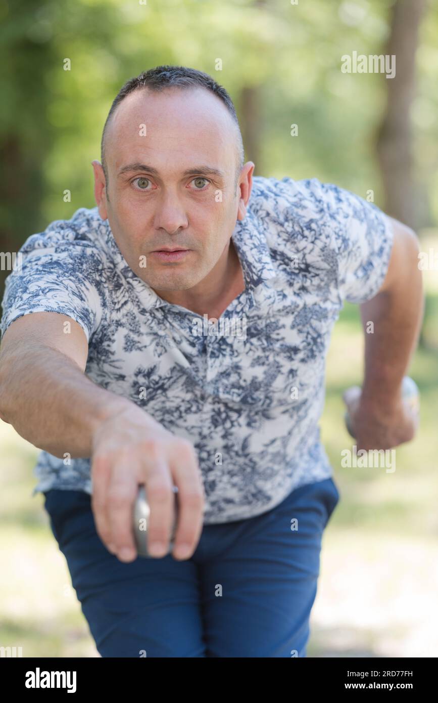 Petanque player hi-res stock photography and images - Alamy