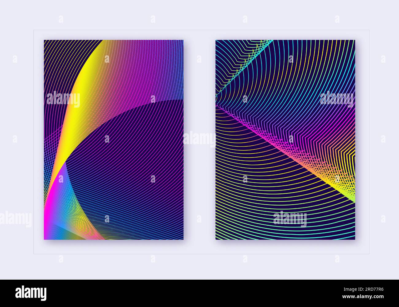 Cover design template set. Abstract lines modern brochure layout ...