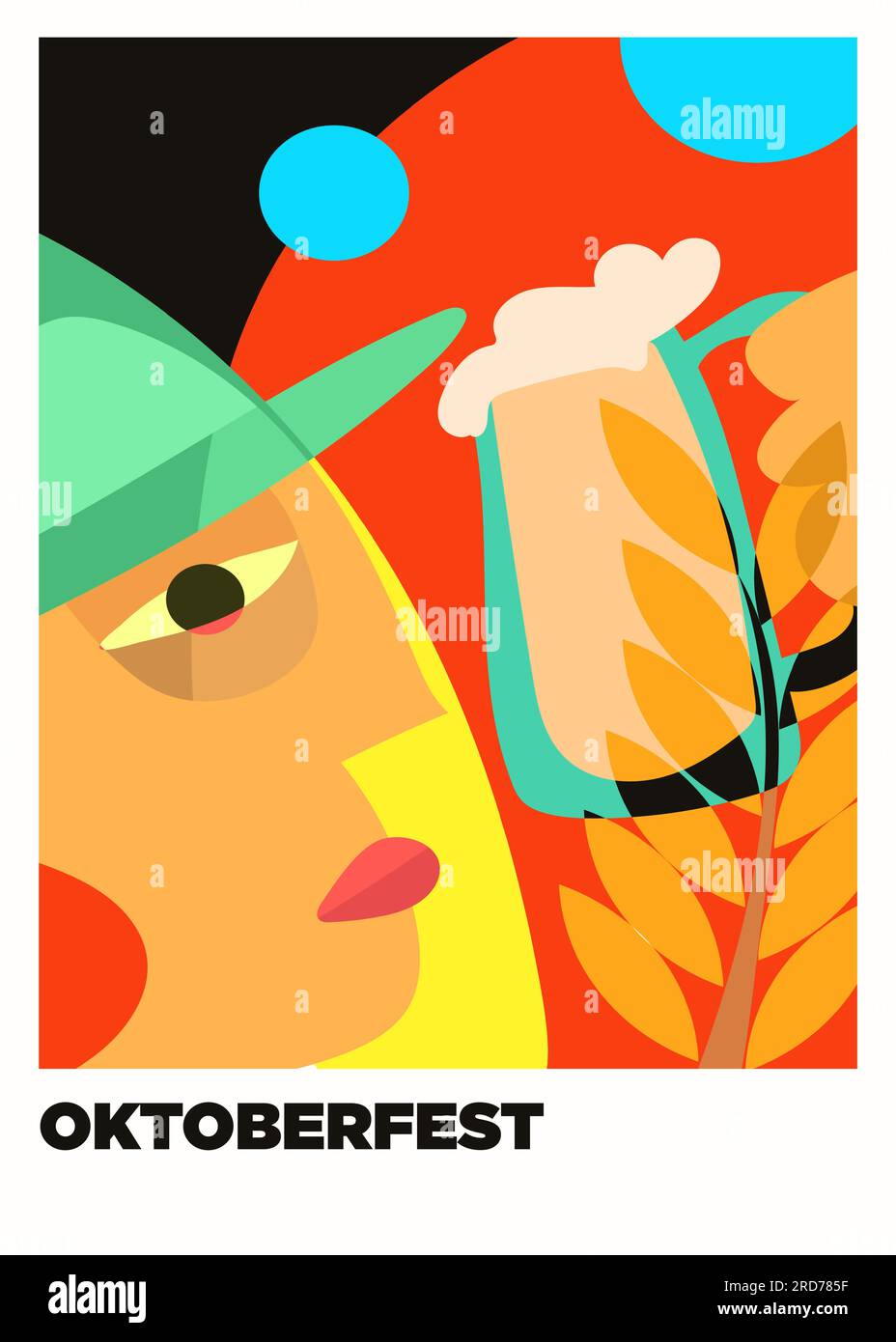 abstract traditional bavarian for oktoberfest poster vector illustration Stock Vector Image ...