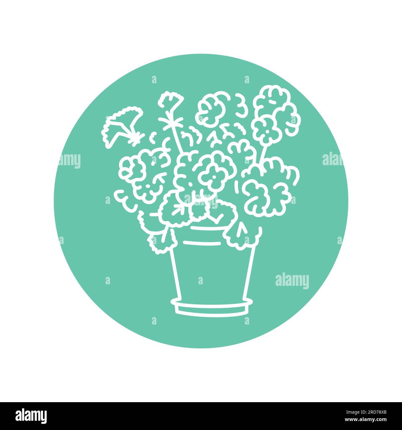 Geranium garden Stock Vector Images - Alamy