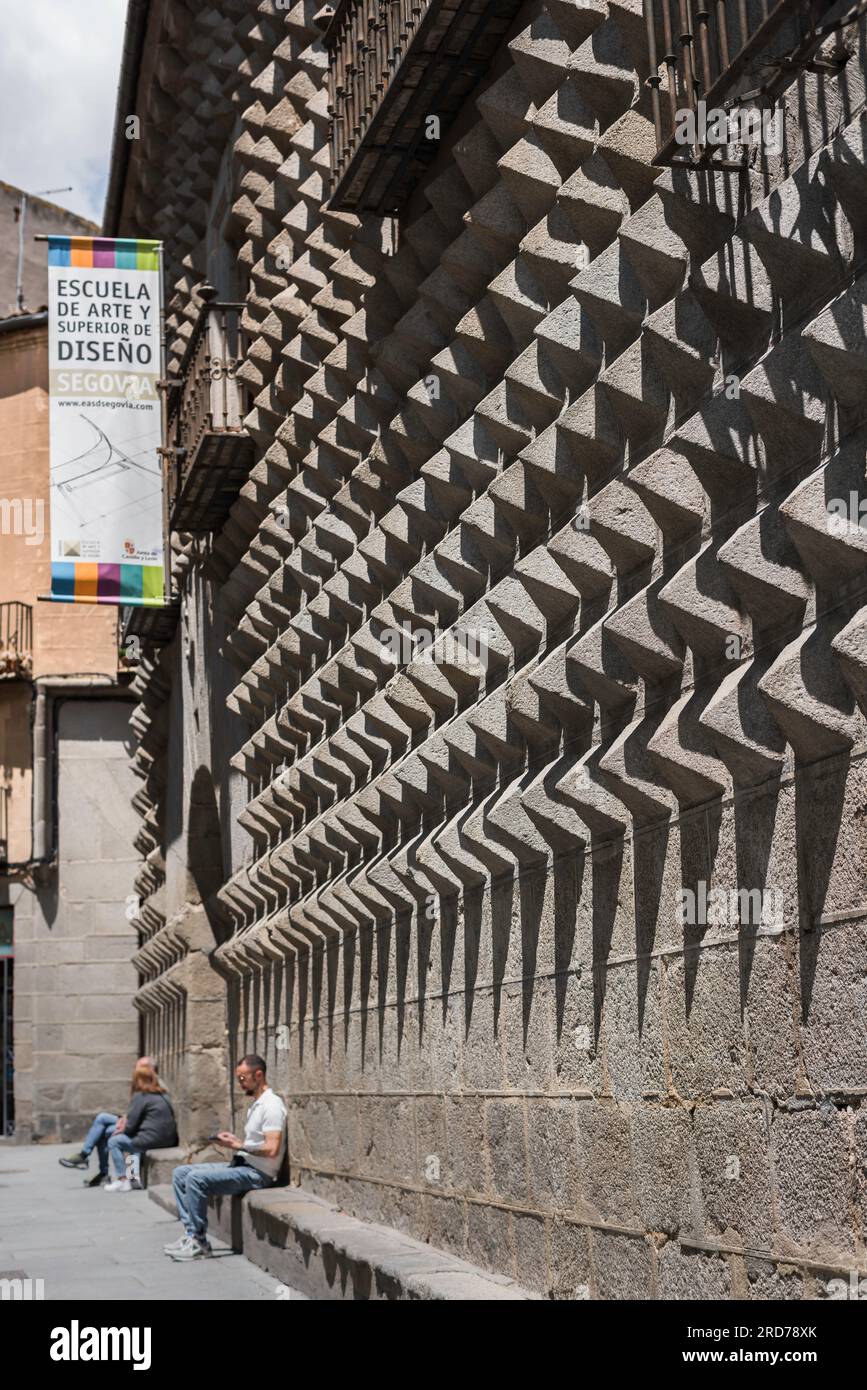 Casa de los PIcos Segovia, detail of the 15th Century mansion called ...