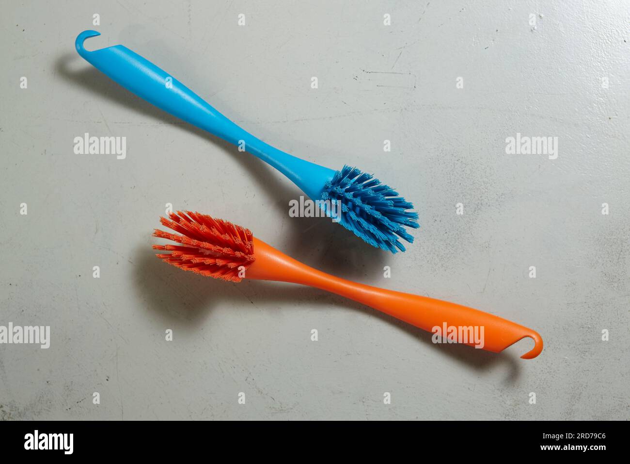composition top view of two coloured brushes Stock Photo - Alamy