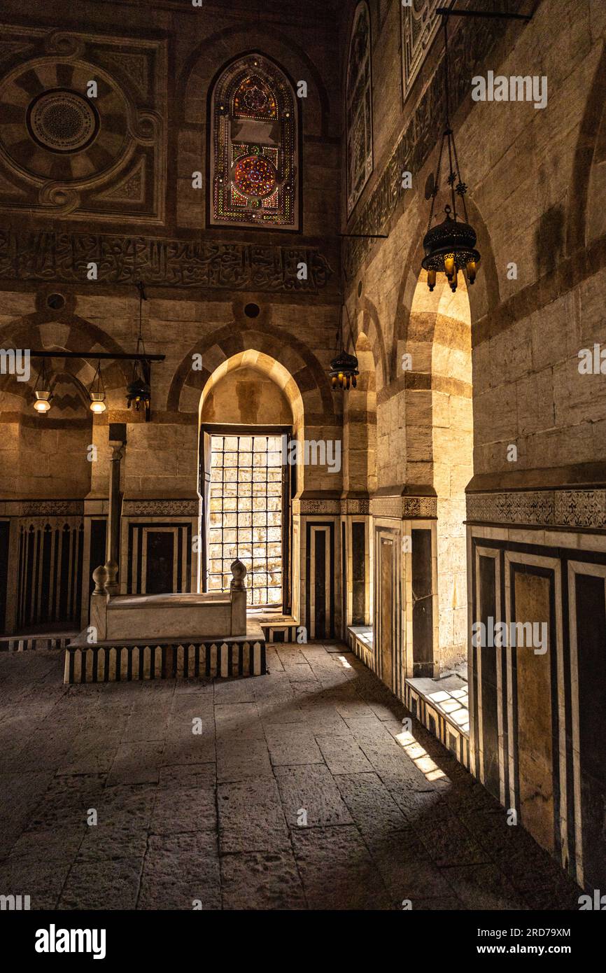 Soft golden light filters through the windows at Amir Khayrbak Funerary ...