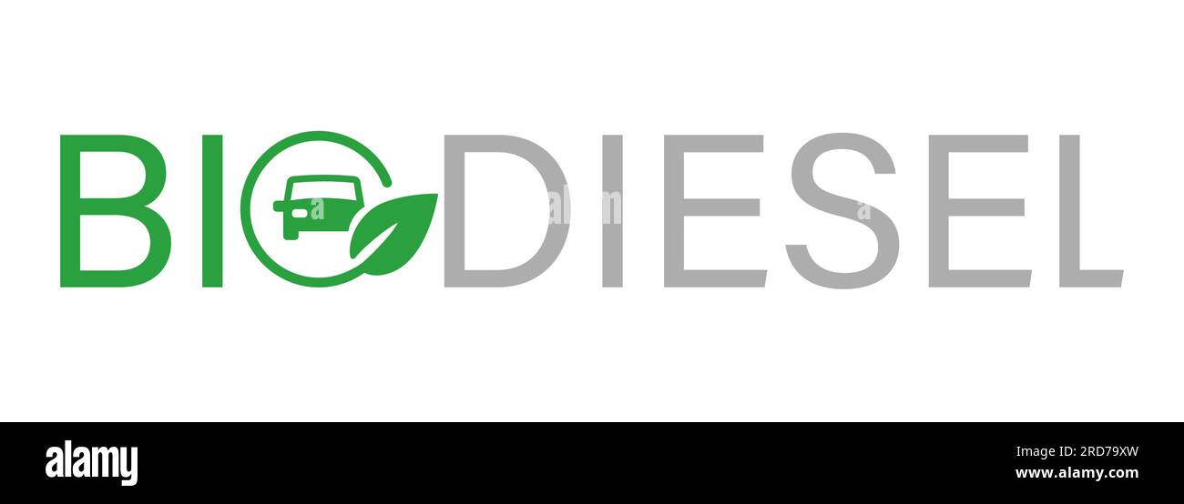 Biodiesel biofuel symbol logo car and leaf green environment eco ...