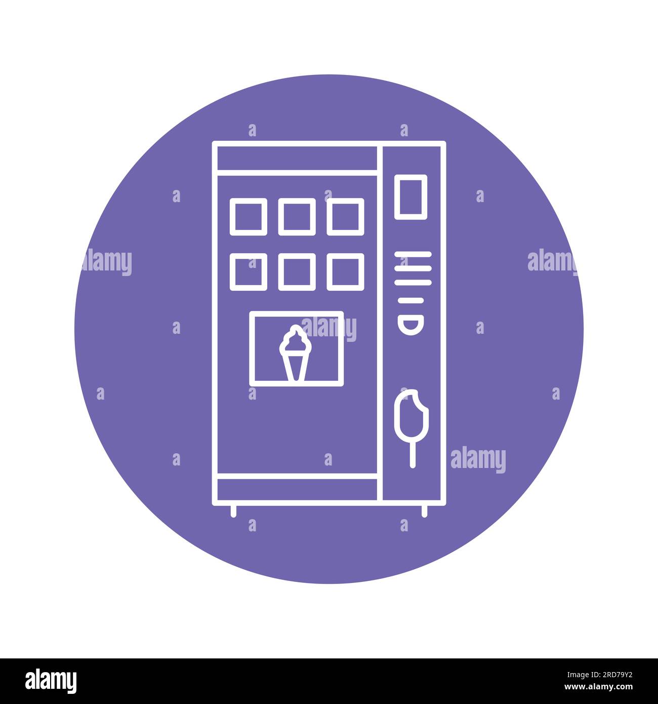 Self-service ice cream machine black line icon. Pictogram for web page ...