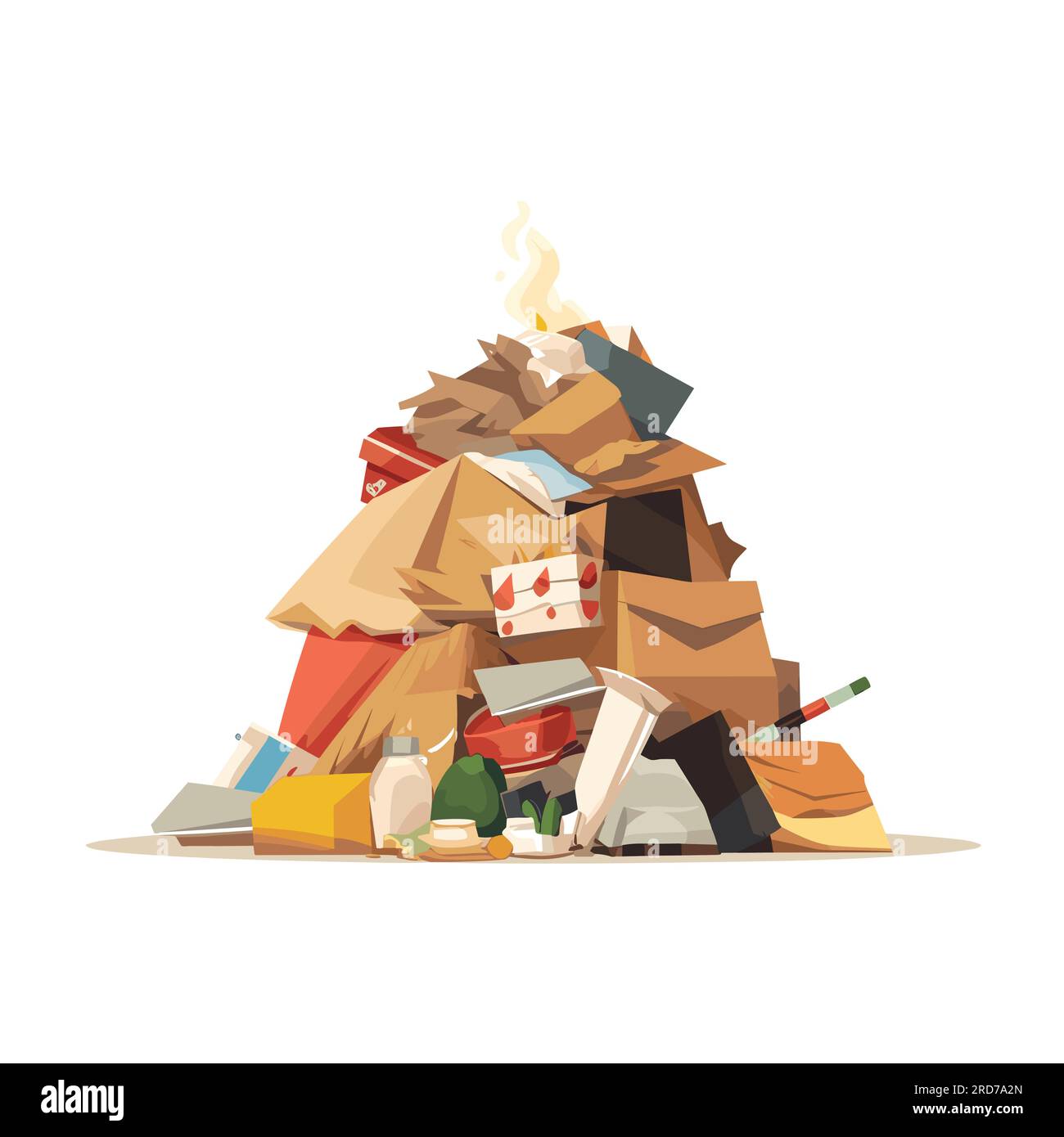 Green waste compost pile Stock Vector Images - Alamy