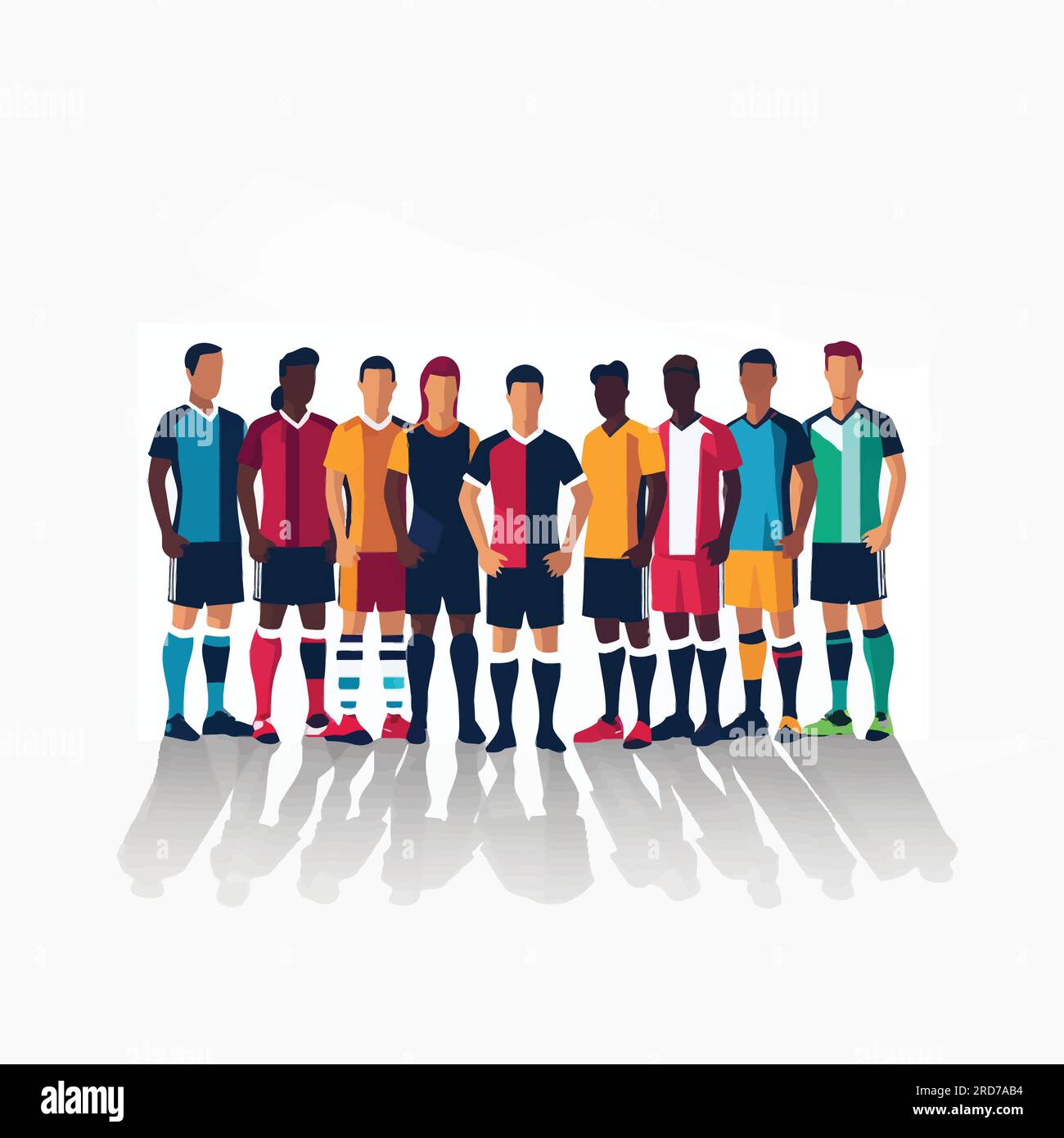 Soccer field and soccer players training Stock Vector Images - Alamy