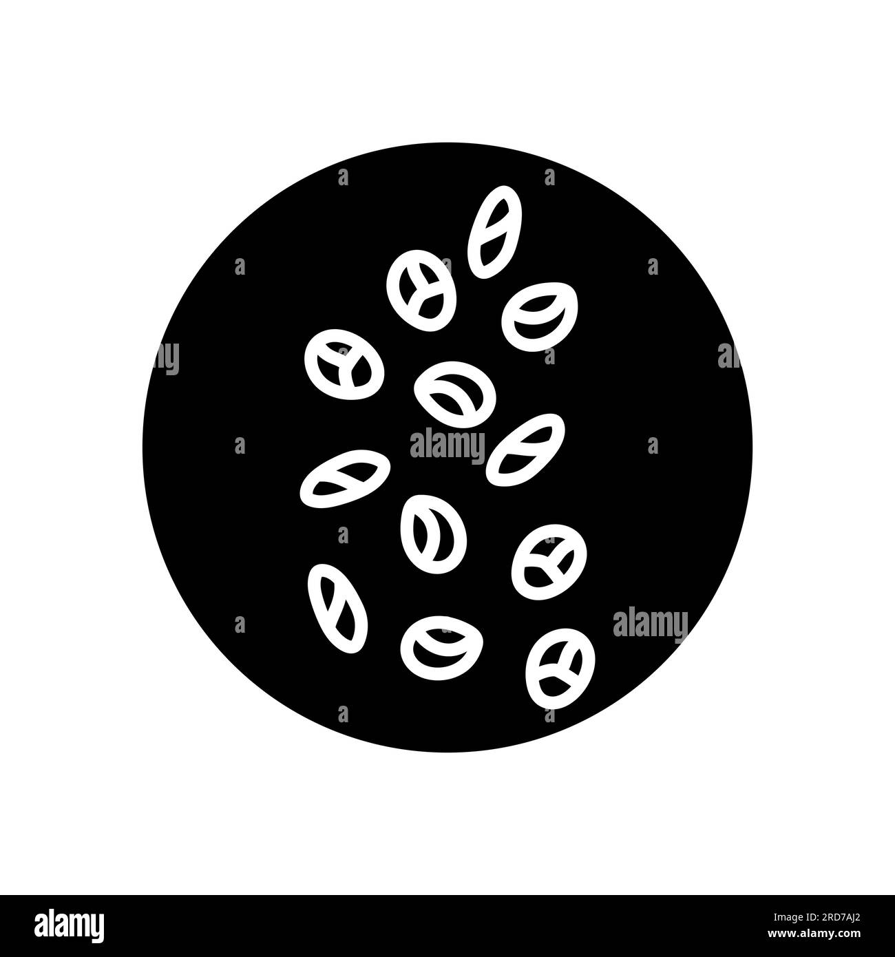 Chia seeds black line icon. Natural organic super food. Pictogram for ...