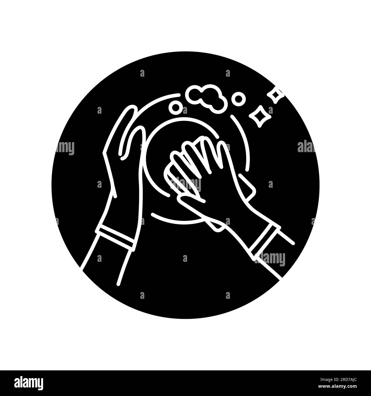 Wash the dishes black line icon. Pictogram for web page, mobile app ...