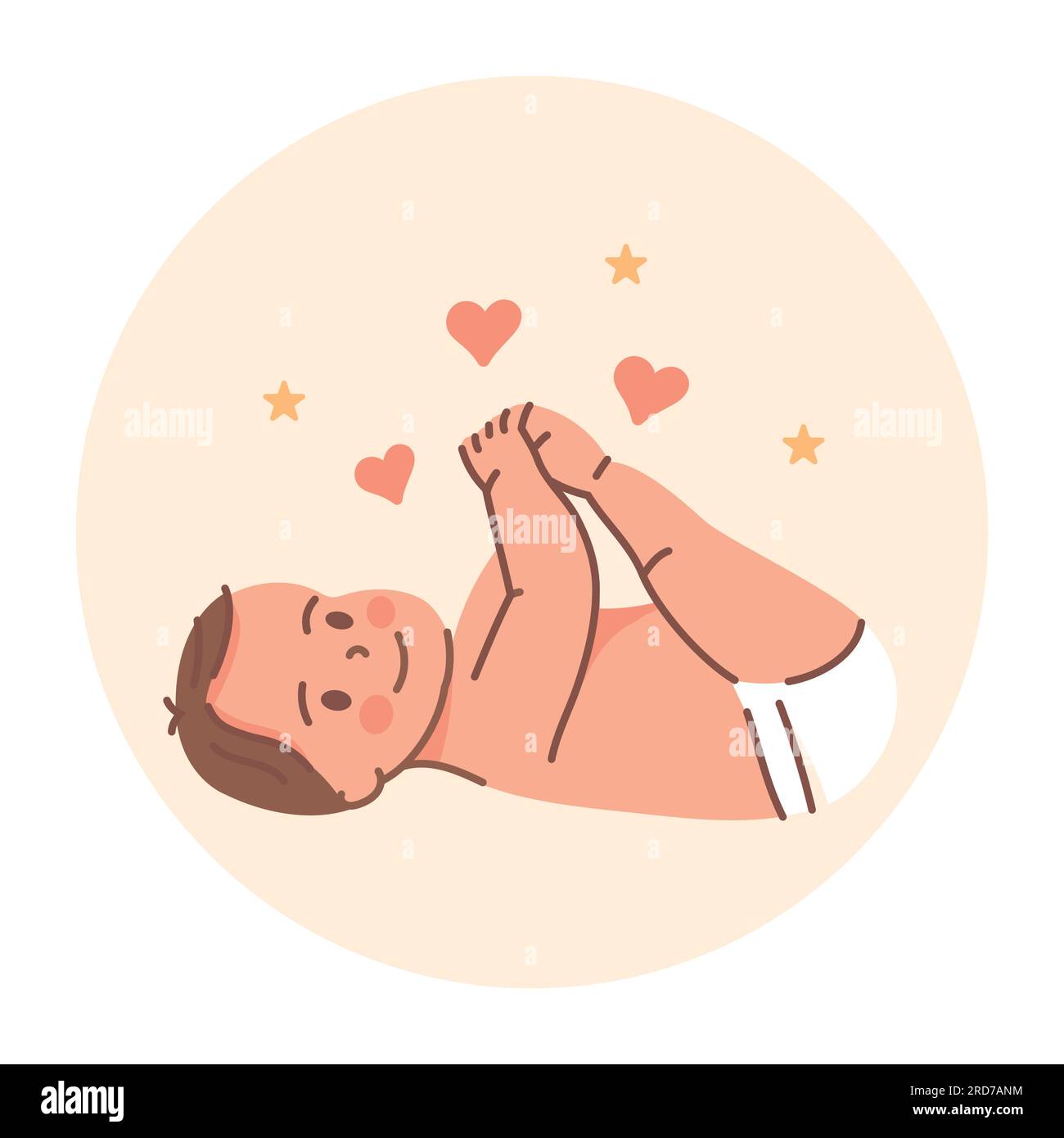 Children lying drawing Stock Vector Images - Alamy