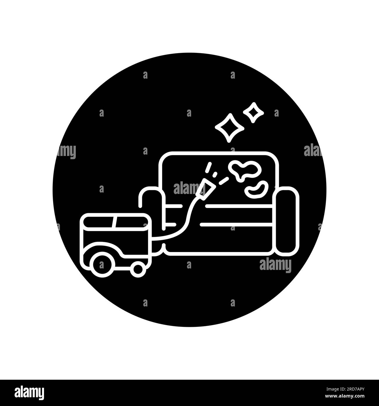 Sofa dry cleaning black line icon. Pictogram for web page, mobile app ...