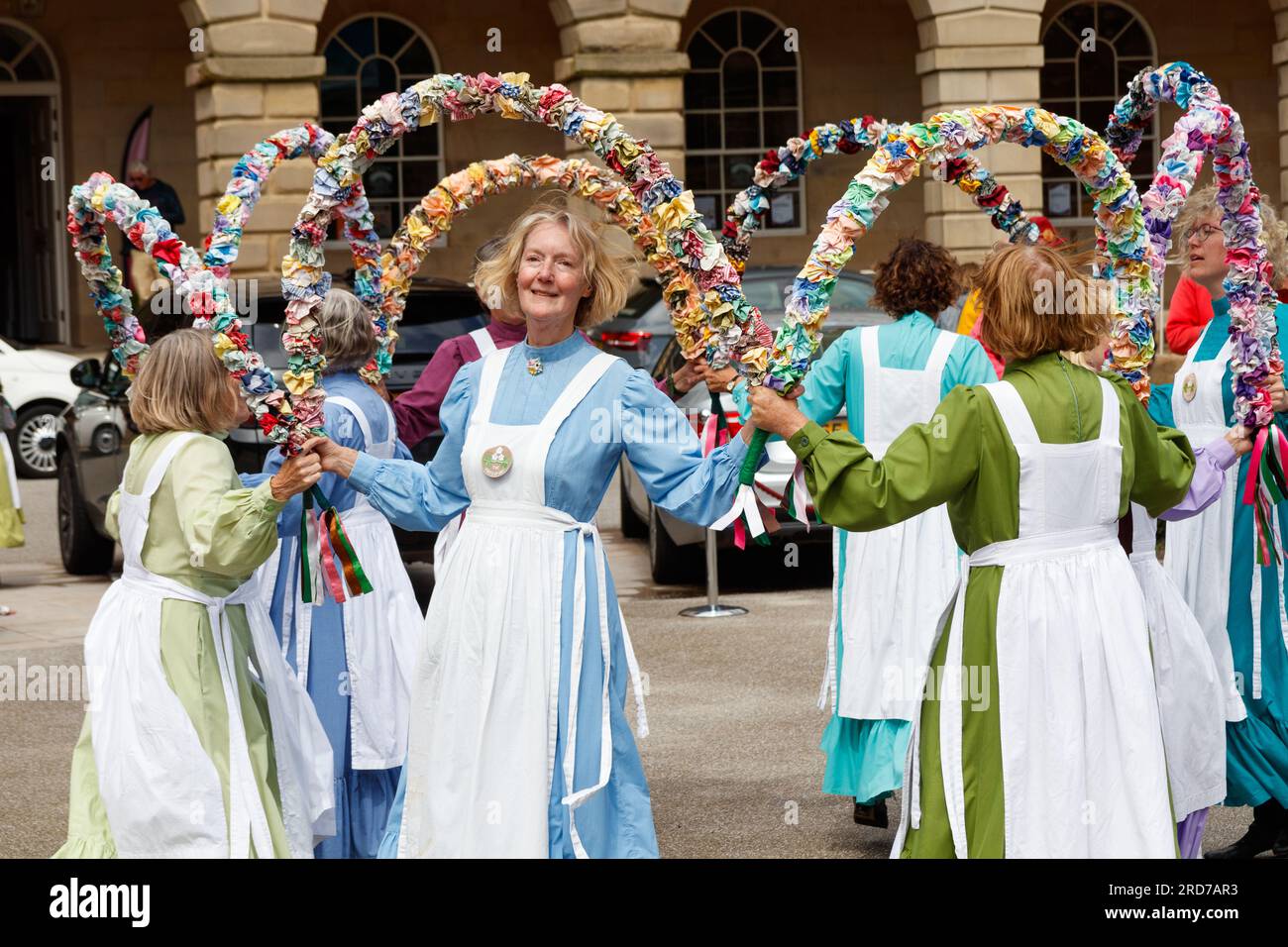 Knots of May dancing at the Buxton day of Dance Stock Photo - Alamy