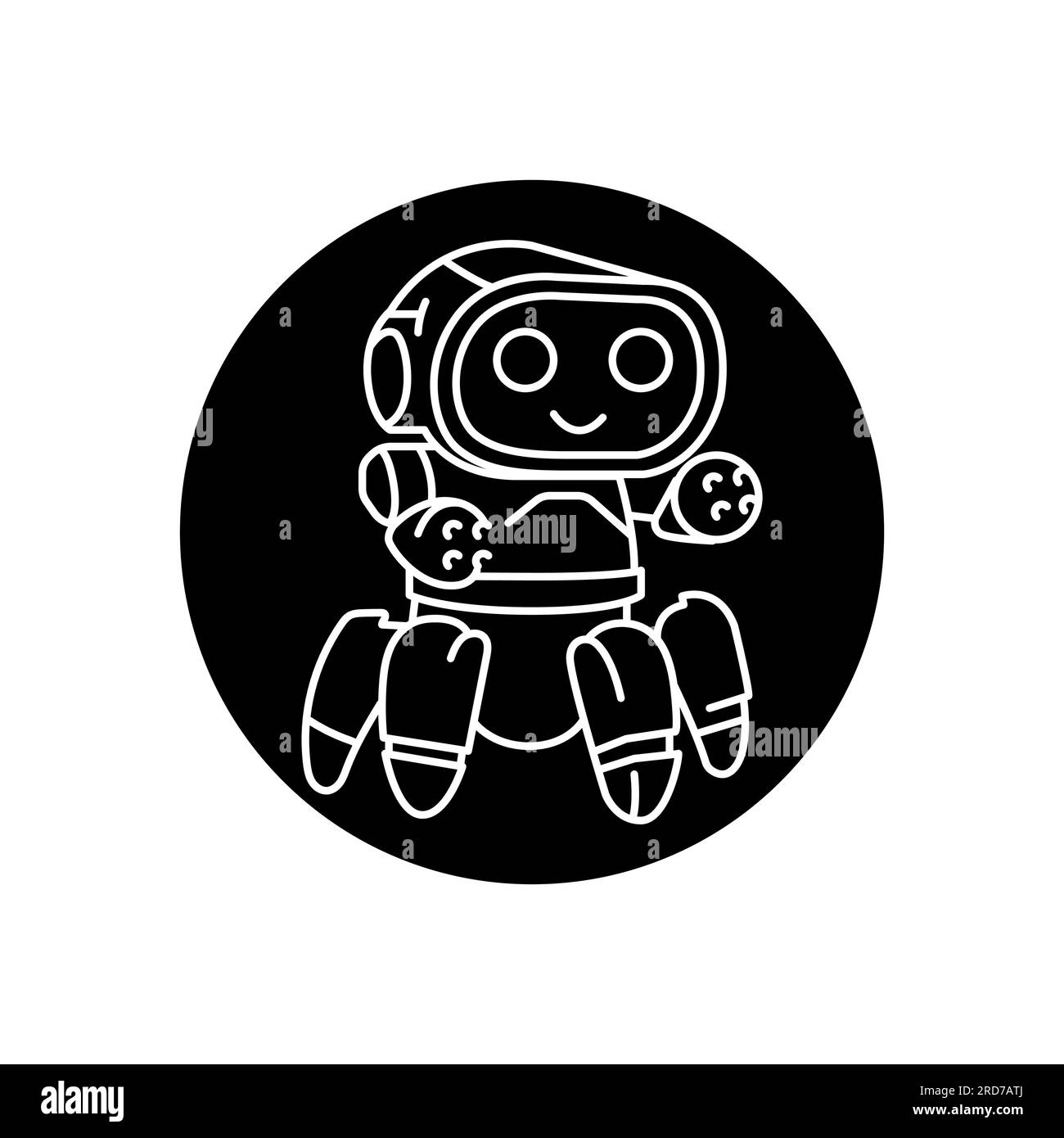 Robot black line icon. Pictogram for web page, mobile app, promo Stock ...