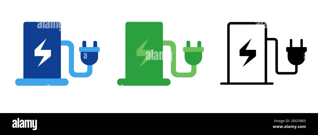 charging station for car charge electric vehicle icon symbol sign Stock ...