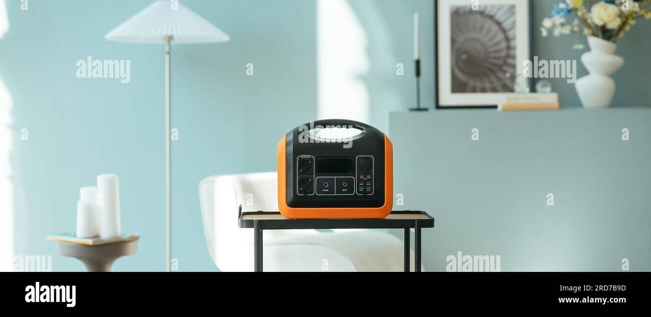 portable power station at home interior Stock Photo - Alamy