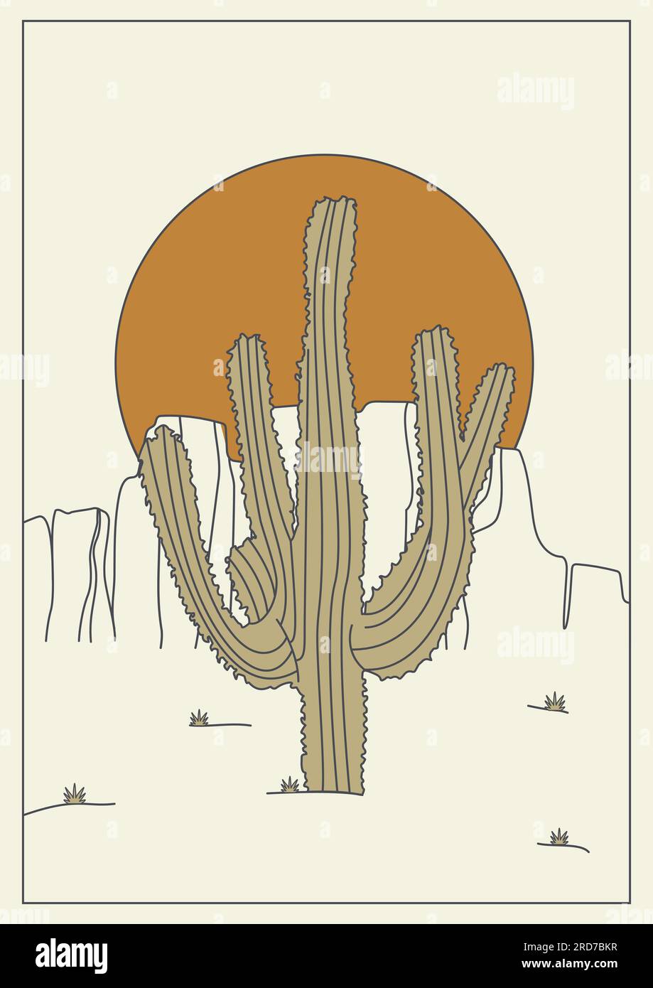Desert vintage illustration hi-res stock photography and images - Alamy
