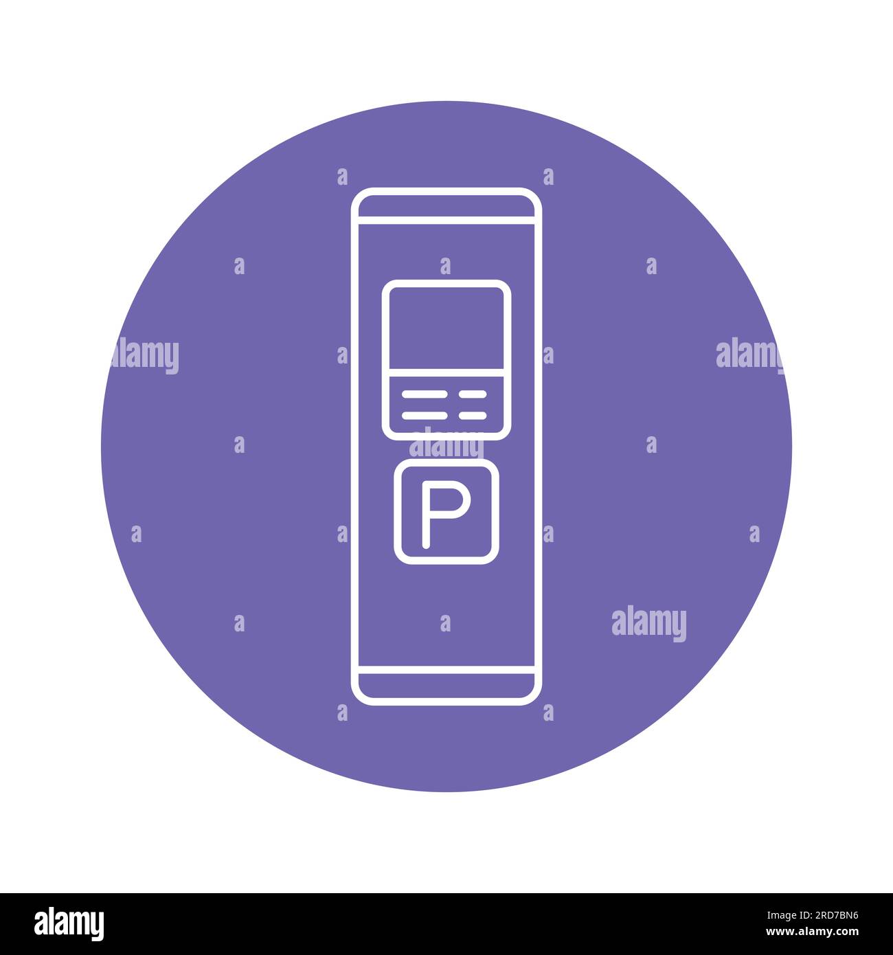 Self service parking pay black line icon. Pictogram for web page Stock ...