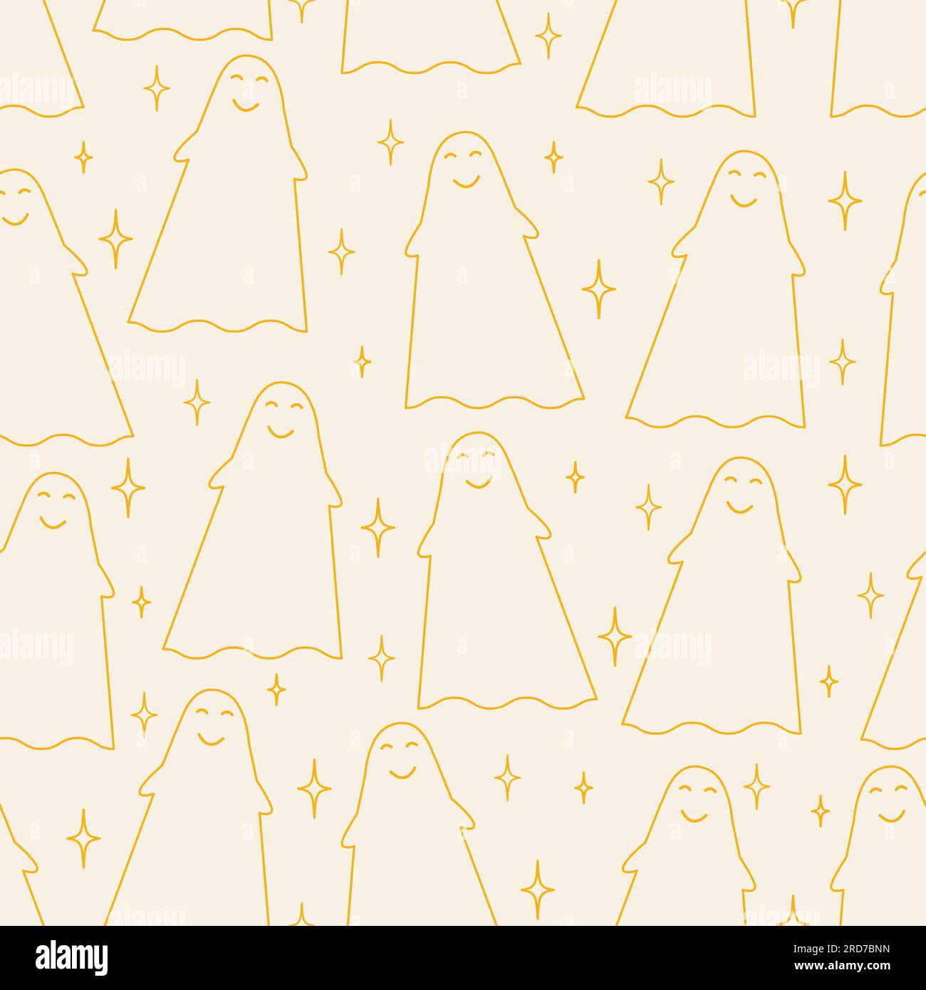 Seamless pattern vector Halloween ghost illustration Stock Vector Image ...