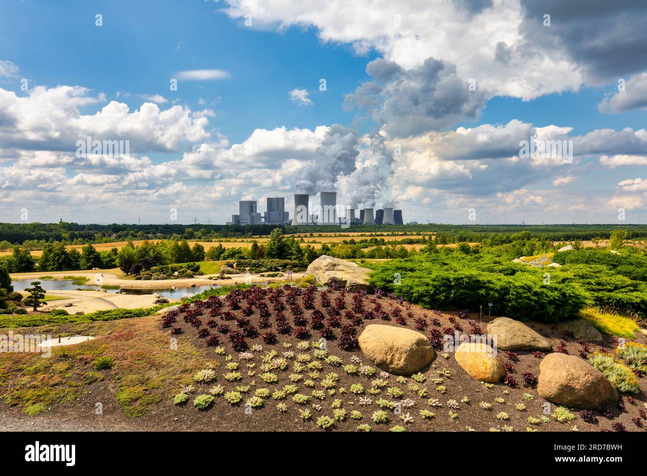 Boulder park Nochten at the Boxberg power plant in Lusatia, germany ...