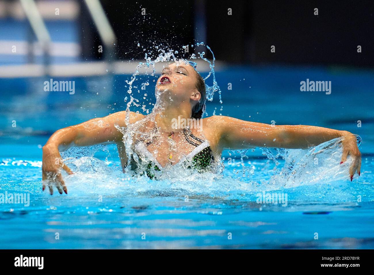 Kate Shortman, of Great Britain, competes in the women's solo free ...