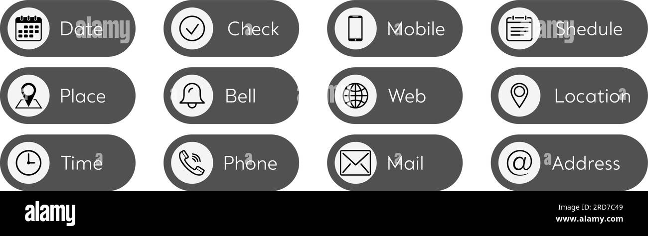 Set of business meeting icons for card or web design Stock Vector Image ...