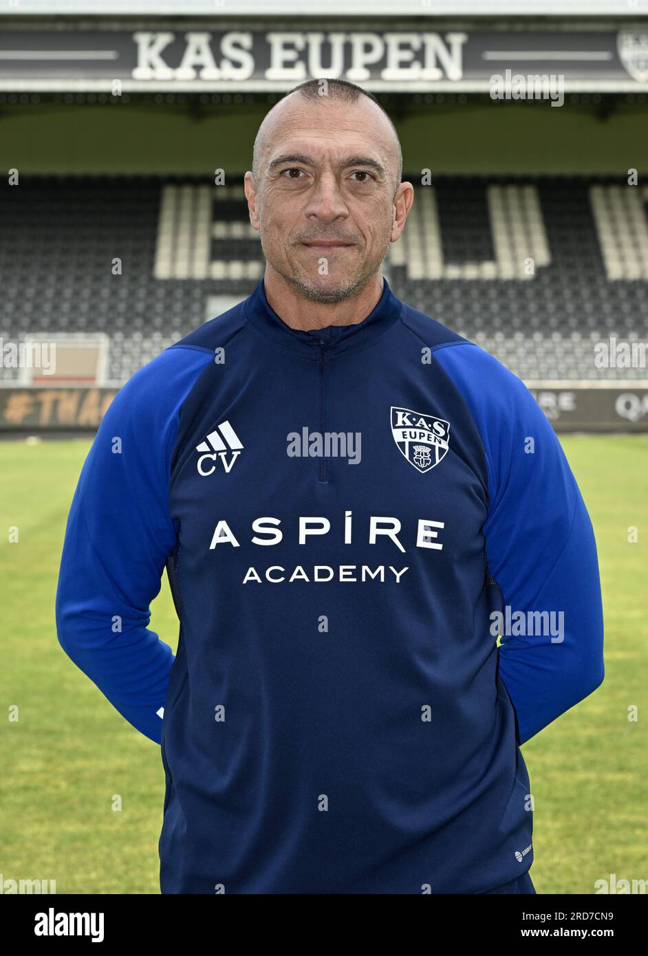 Eupen, Belgium. 19th July, 2023. Eupen's head of performance Christian ...