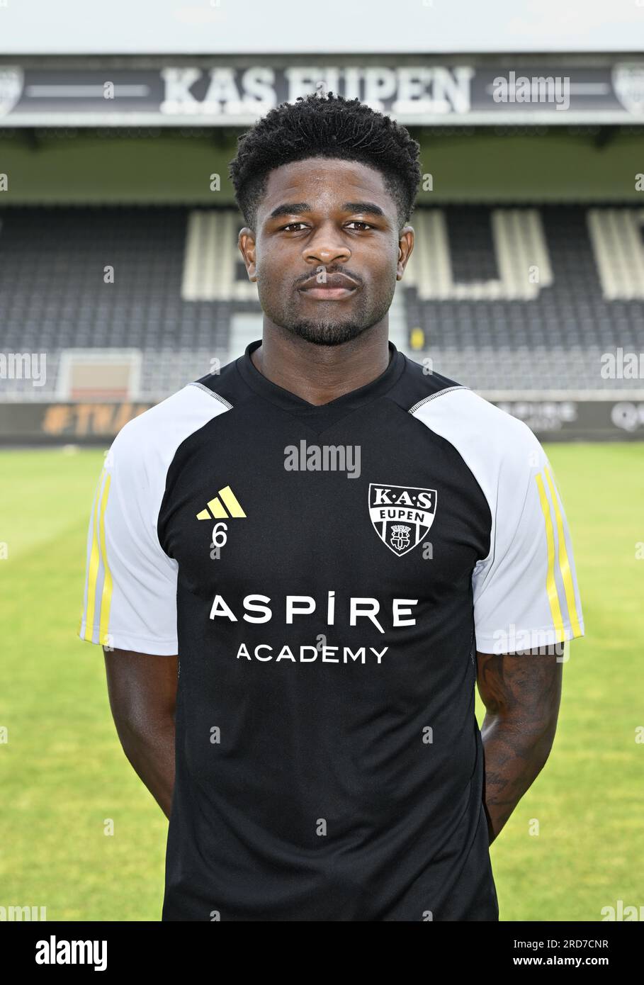 Eupen, Belgium. 19th July, 2023. Eupen's Brandon Baiye poses for a ...