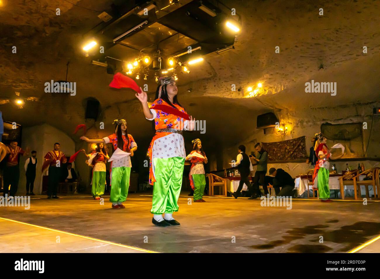 Turkish night at cave restaurant in cappadocia hi-res stock photography ...