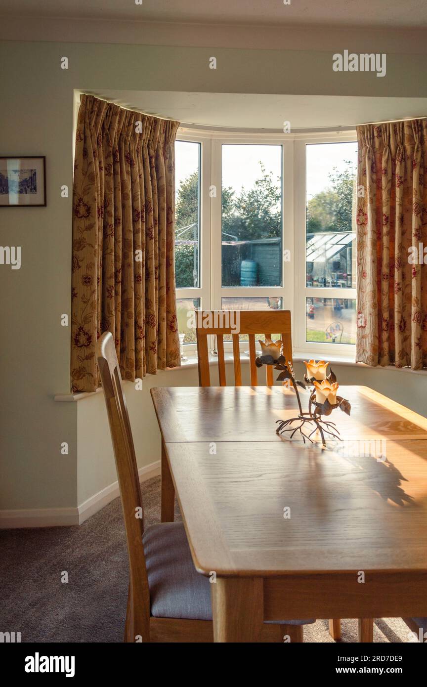 A Dining Table Inside a House, Lydd, Kent, England Stock Photo - Alamy