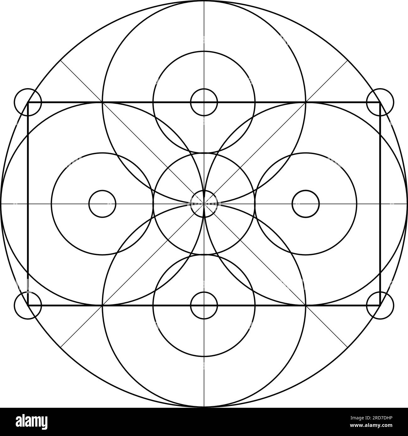 Scared Geometry Vector Design Elements. thin line geometric. isolated ...