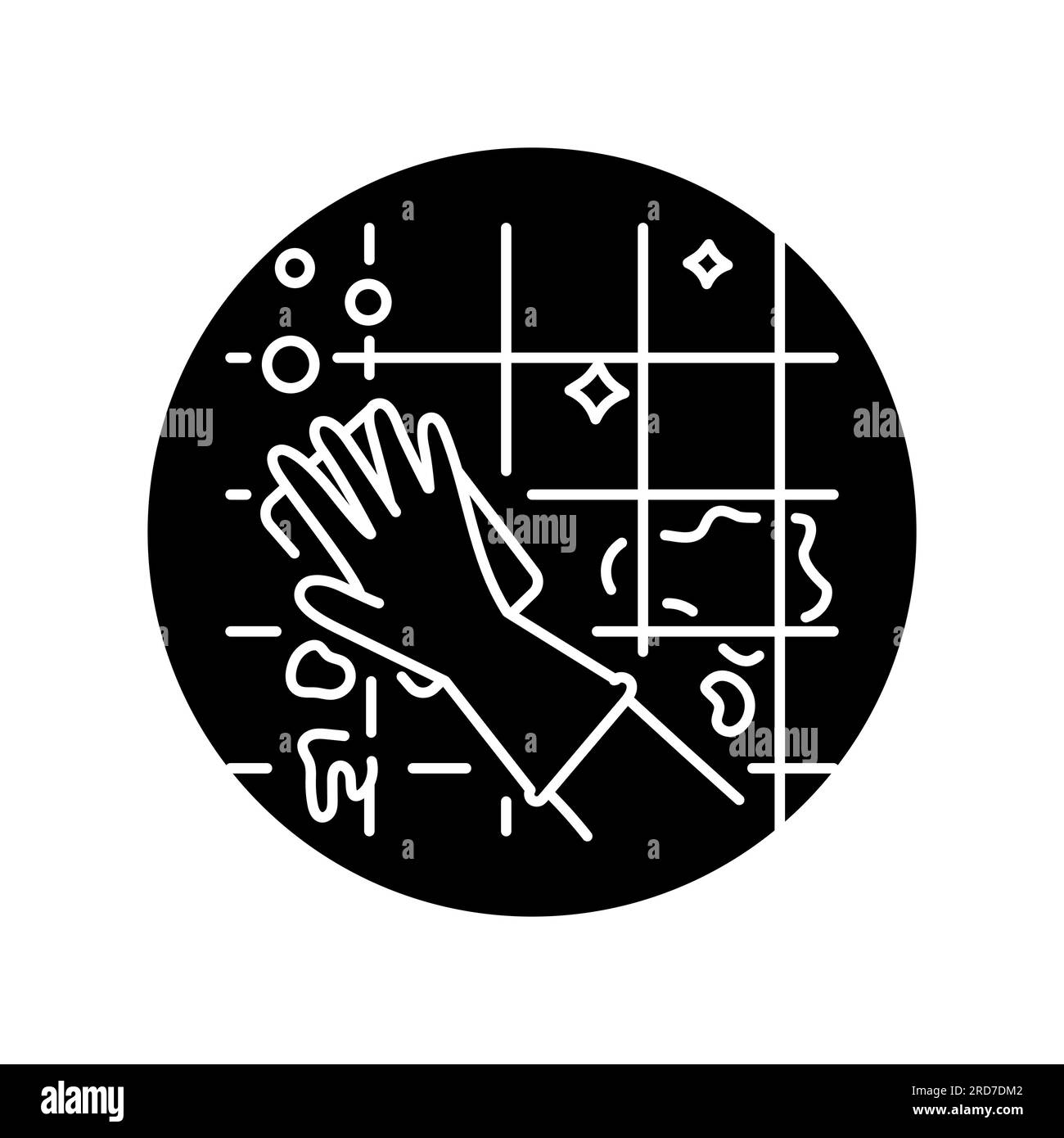 Cartoon house cleaning kitchen Black and White Stock Photos & Images ...