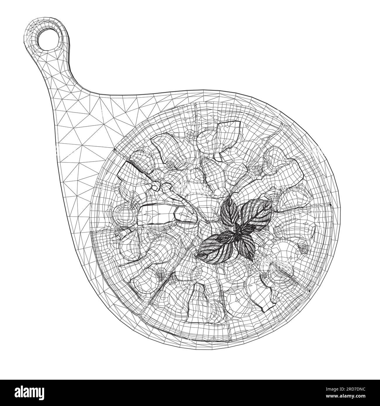 Wireframe of Italian pizza and ingredients. Italian food menu design ...