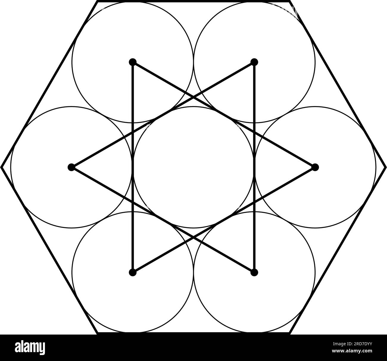 hexagon star graph. Scared Geometry Vector Design Elements. This ...