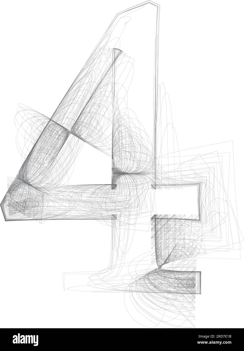 Number four handwritten number four hi-res stock photography and images ...