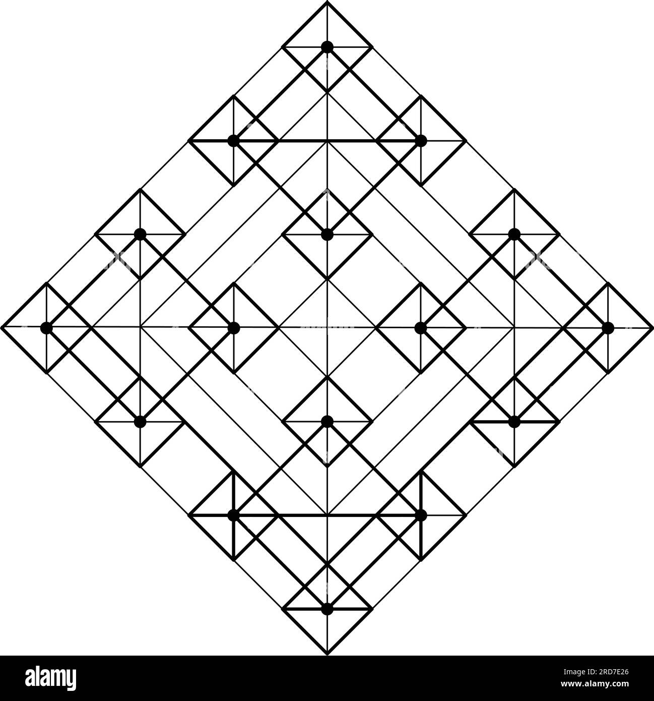 Scared Geometry Vector Design Elements. thin line geometric. isolated ...