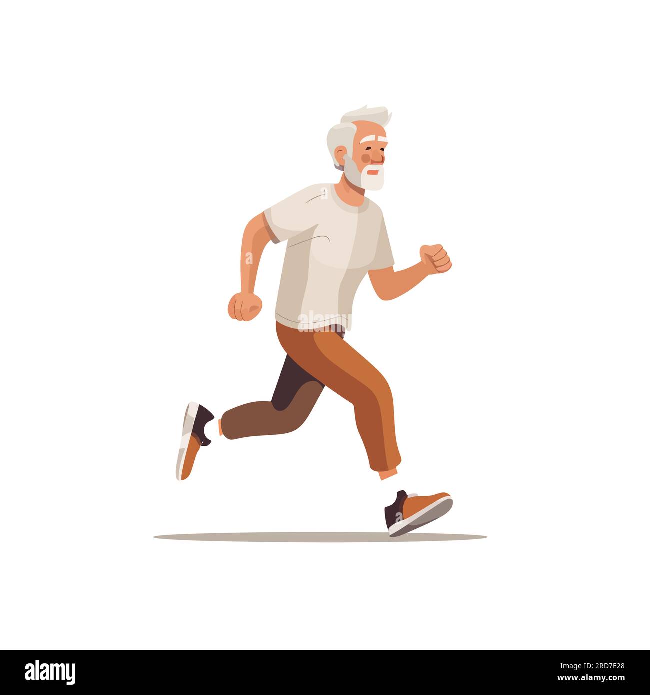 Mature couple jogging Stock Vector Images - Alamy