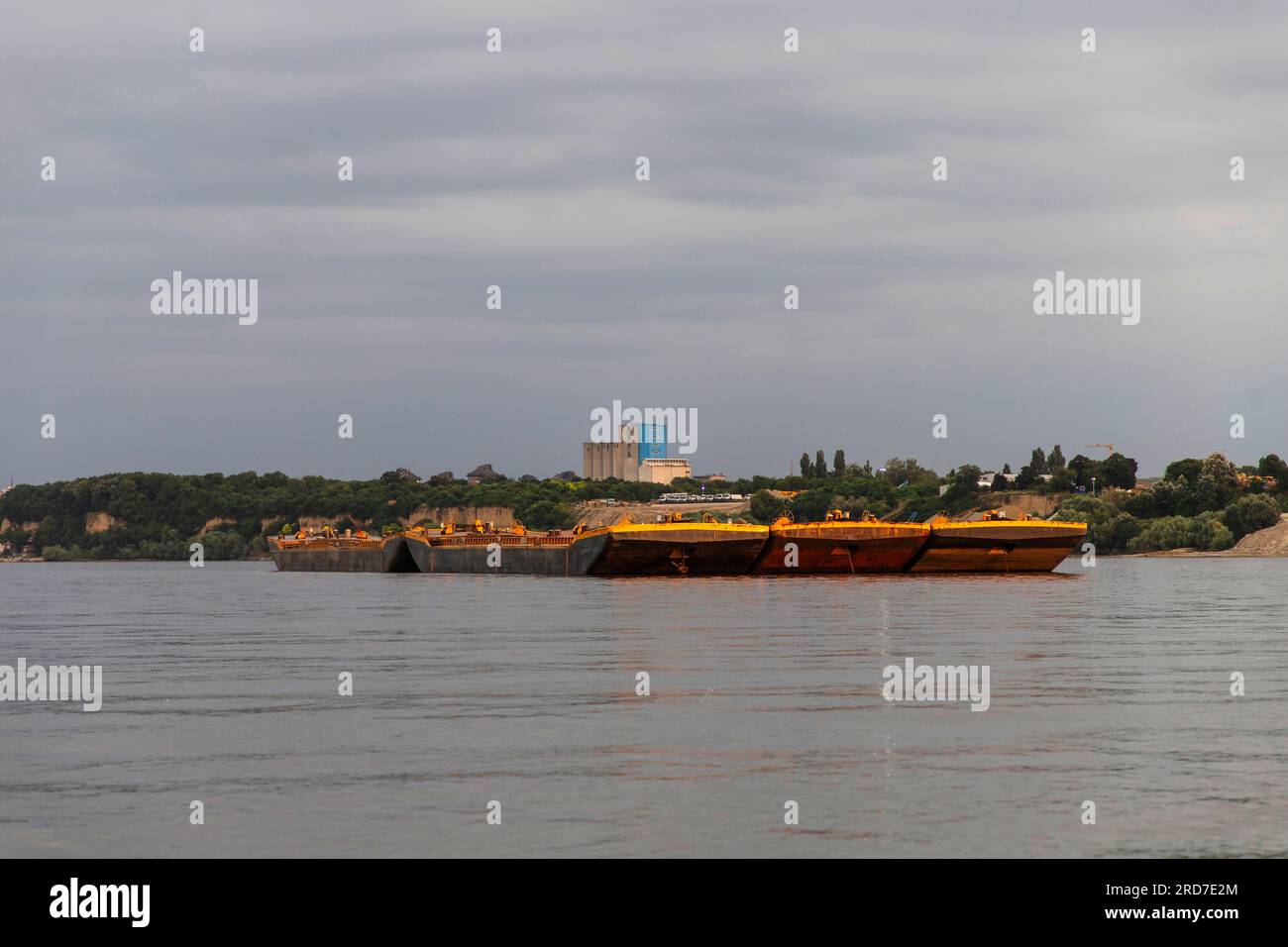 River barges anchored on the Danube Stock Photo - Alamy