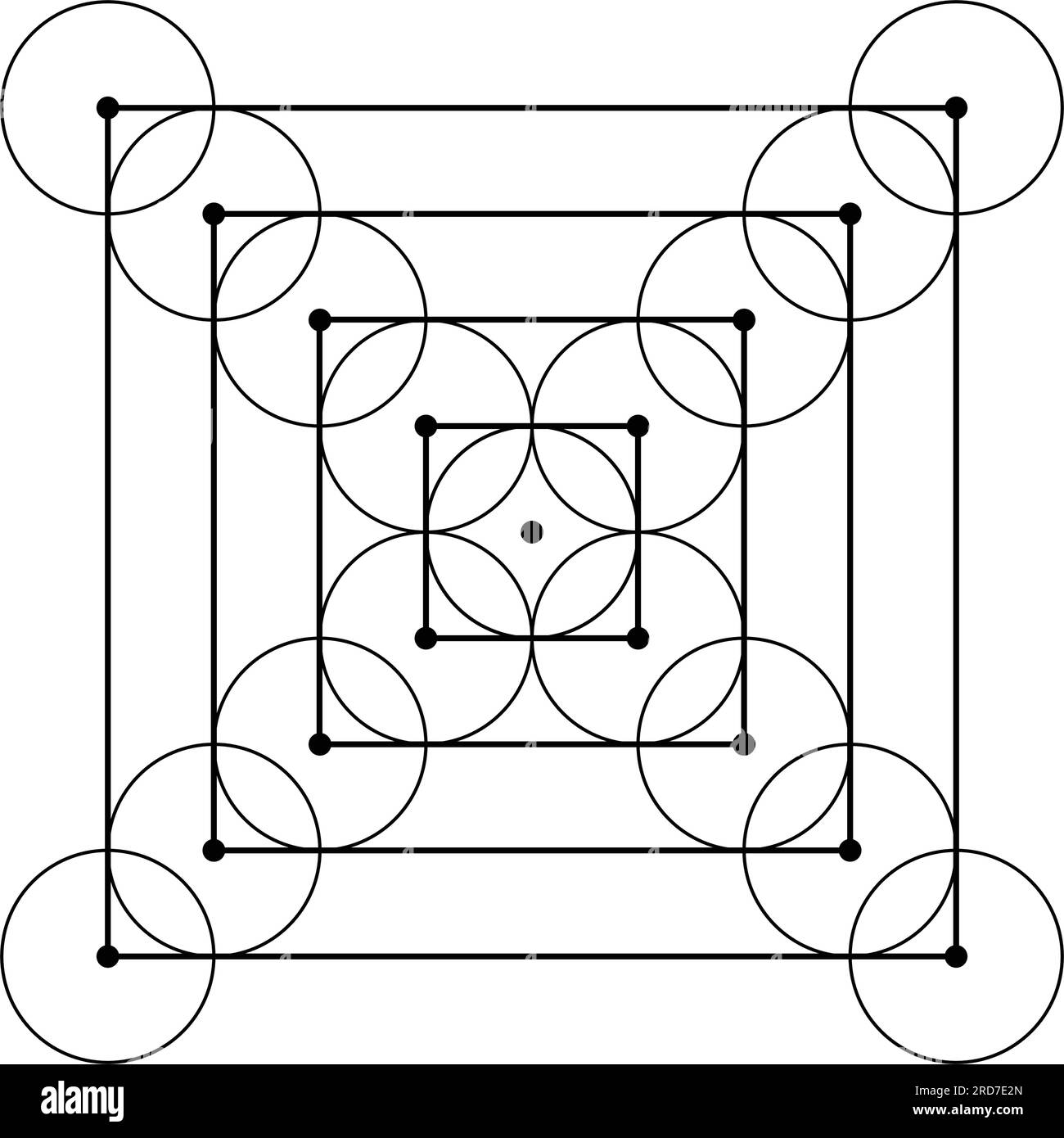 Scared Geometry Vector Design Elements. thin line geometric. isolated ...