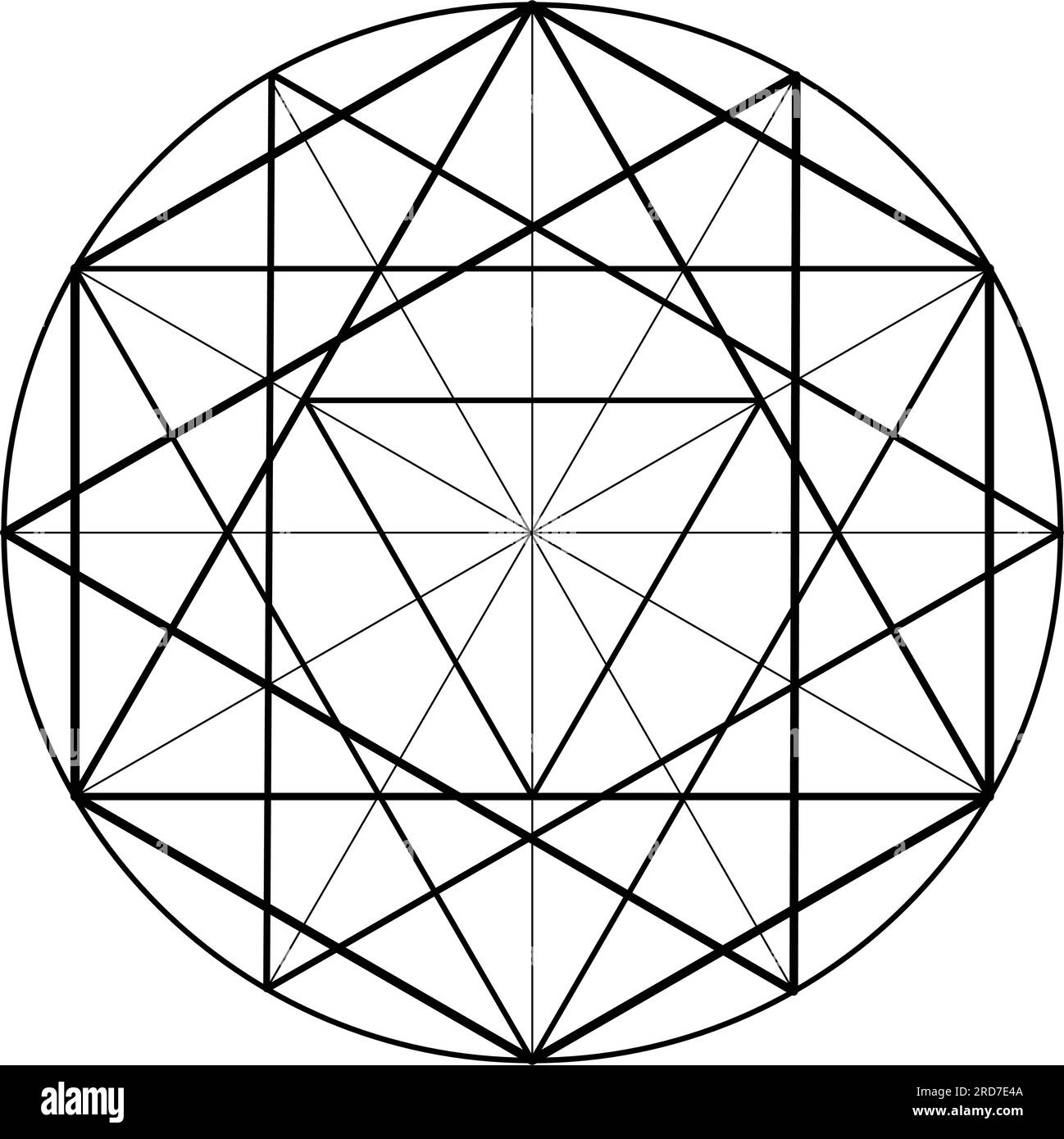 Seven chakra symbols Black and White Stock Photos & Images - Alamy