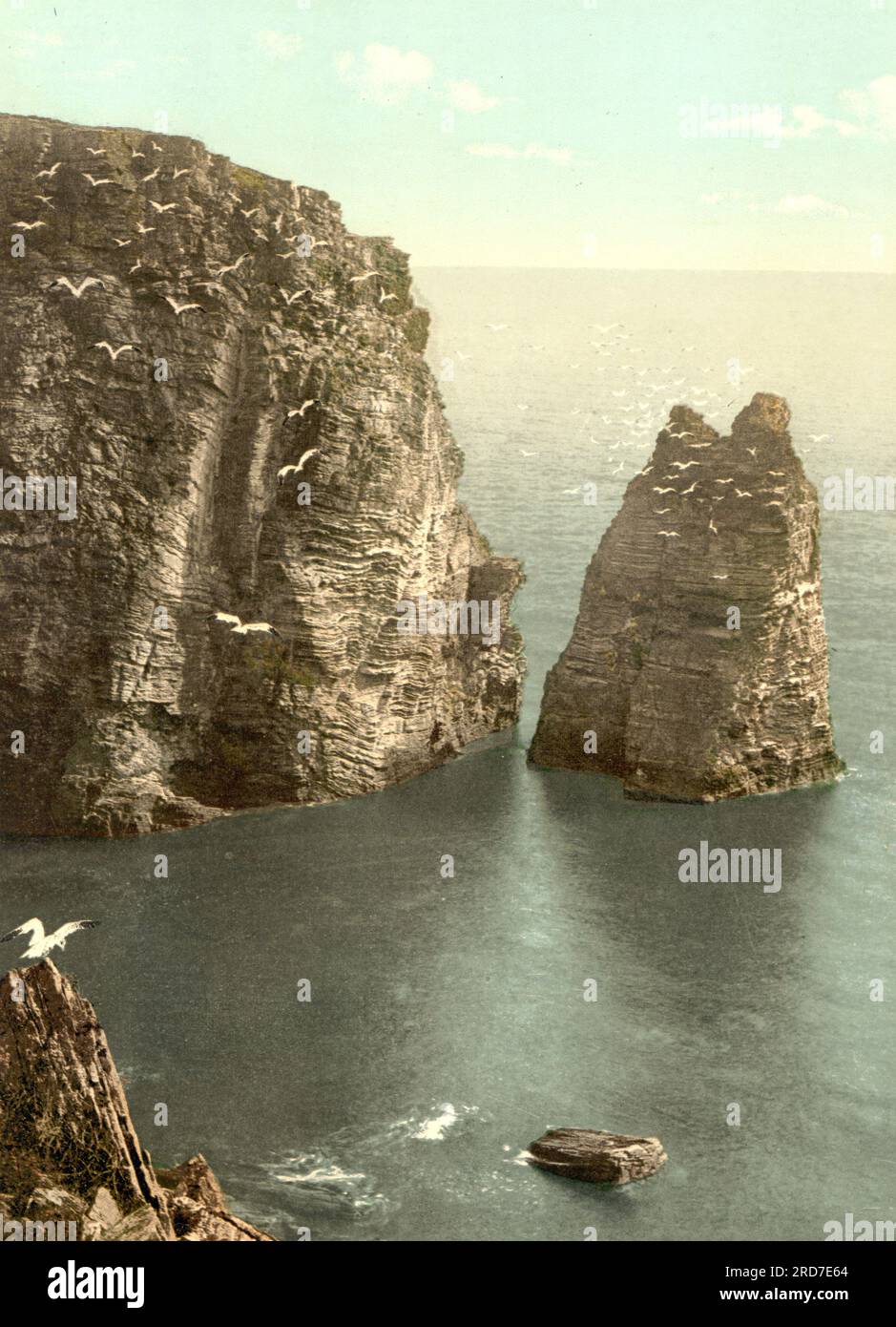 Port St. Mary, Sugar Loaf Rock, Isle of Man, Great Britain, 1895 ...