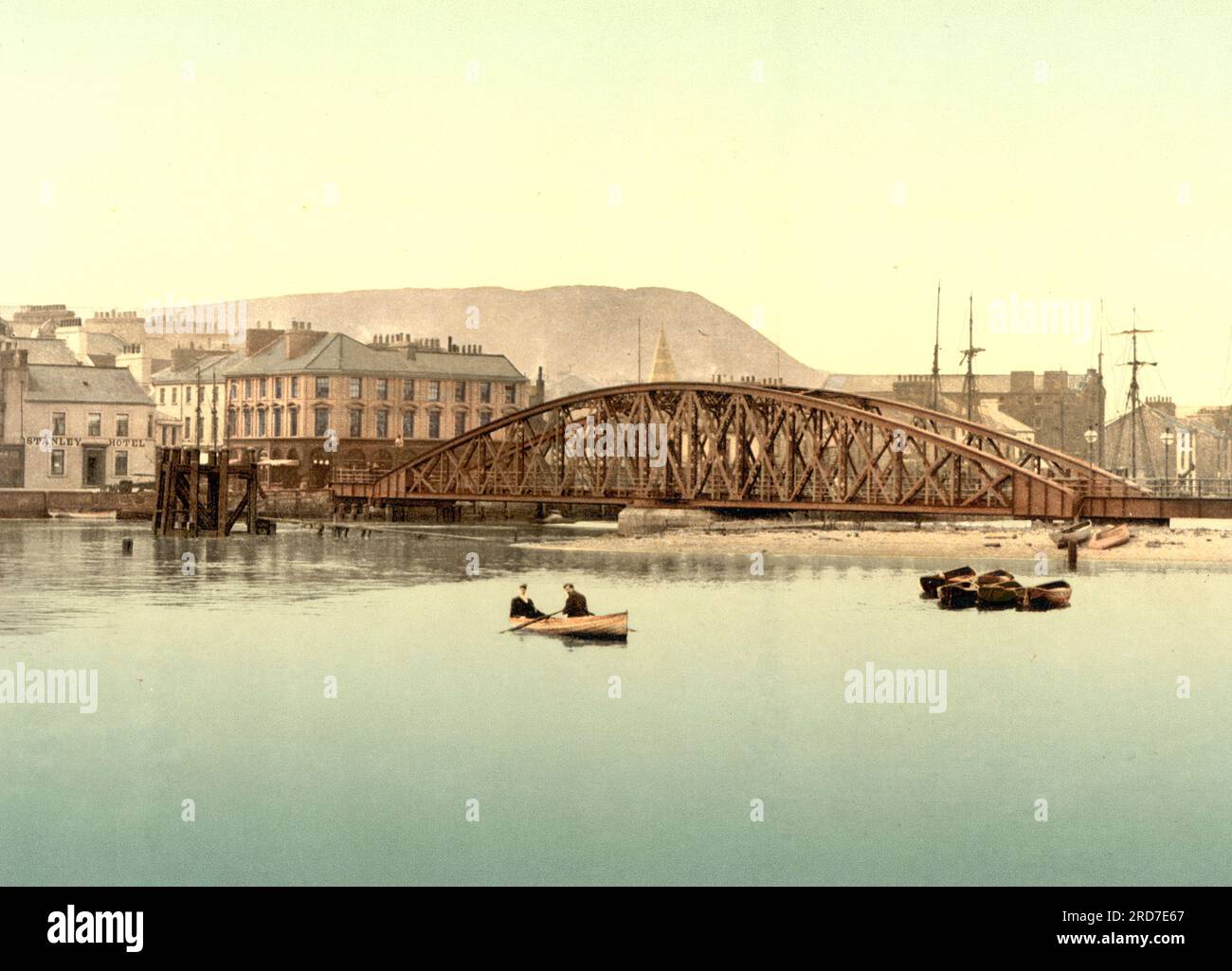 Ramsey, iron bridge, Isle of Man, Great Britain, 1895, Historical ...