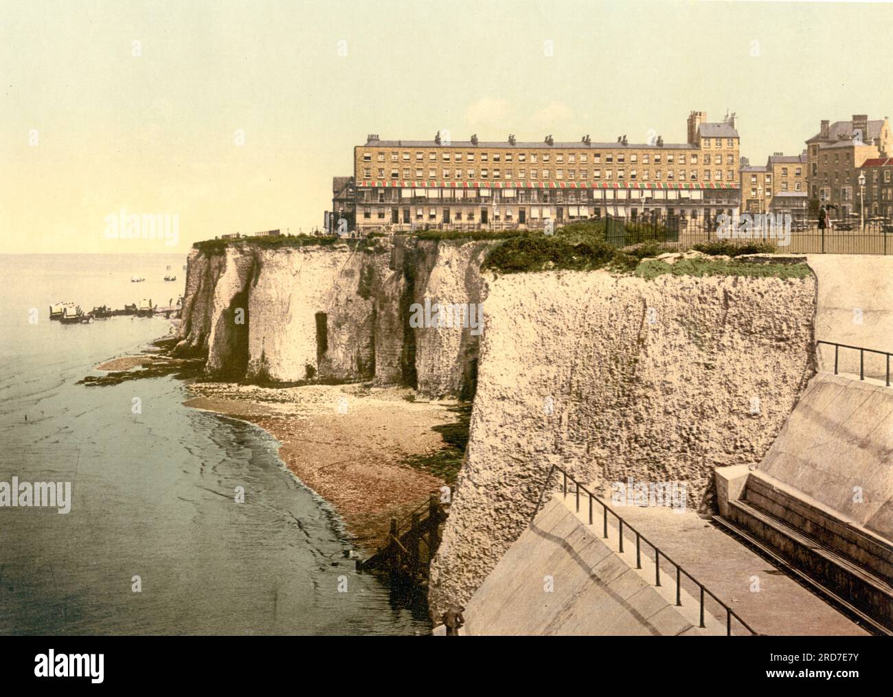 The fort, Margate on the north coast of Kent, England, 1895, Historical ...